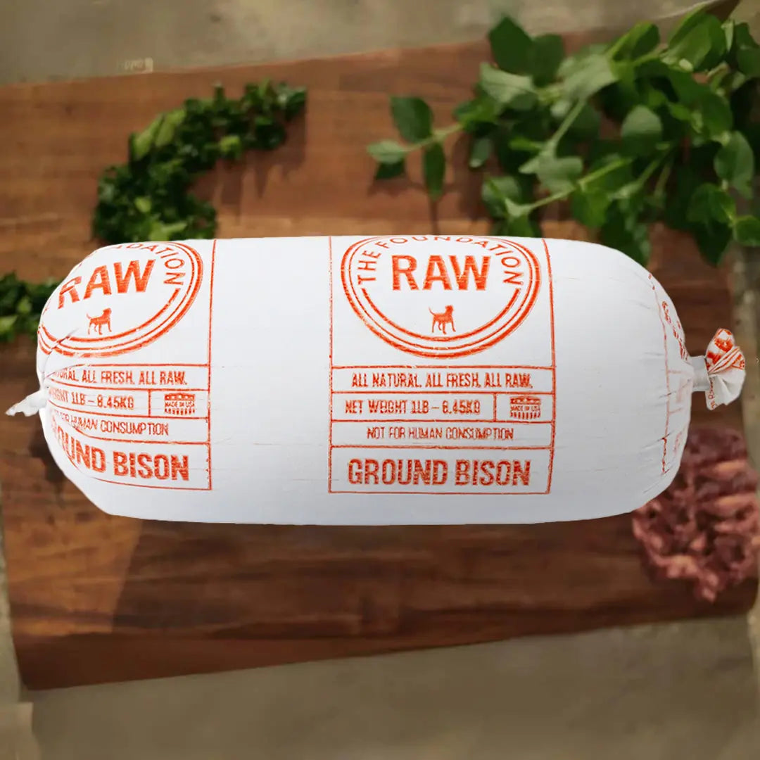 Ground Bison Dog Food – 100% Raw Bison Meat for Dogs – The Foundation Raw